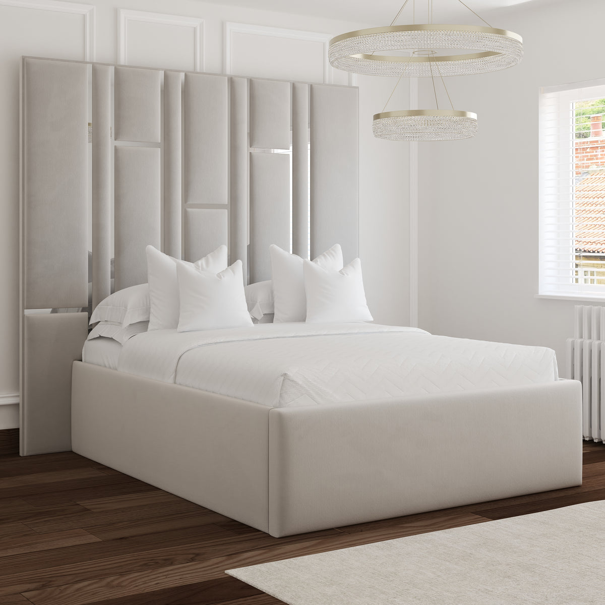 St. Moritz Extended Wing Bed Frame with Chrome Detailing – Everest Beds