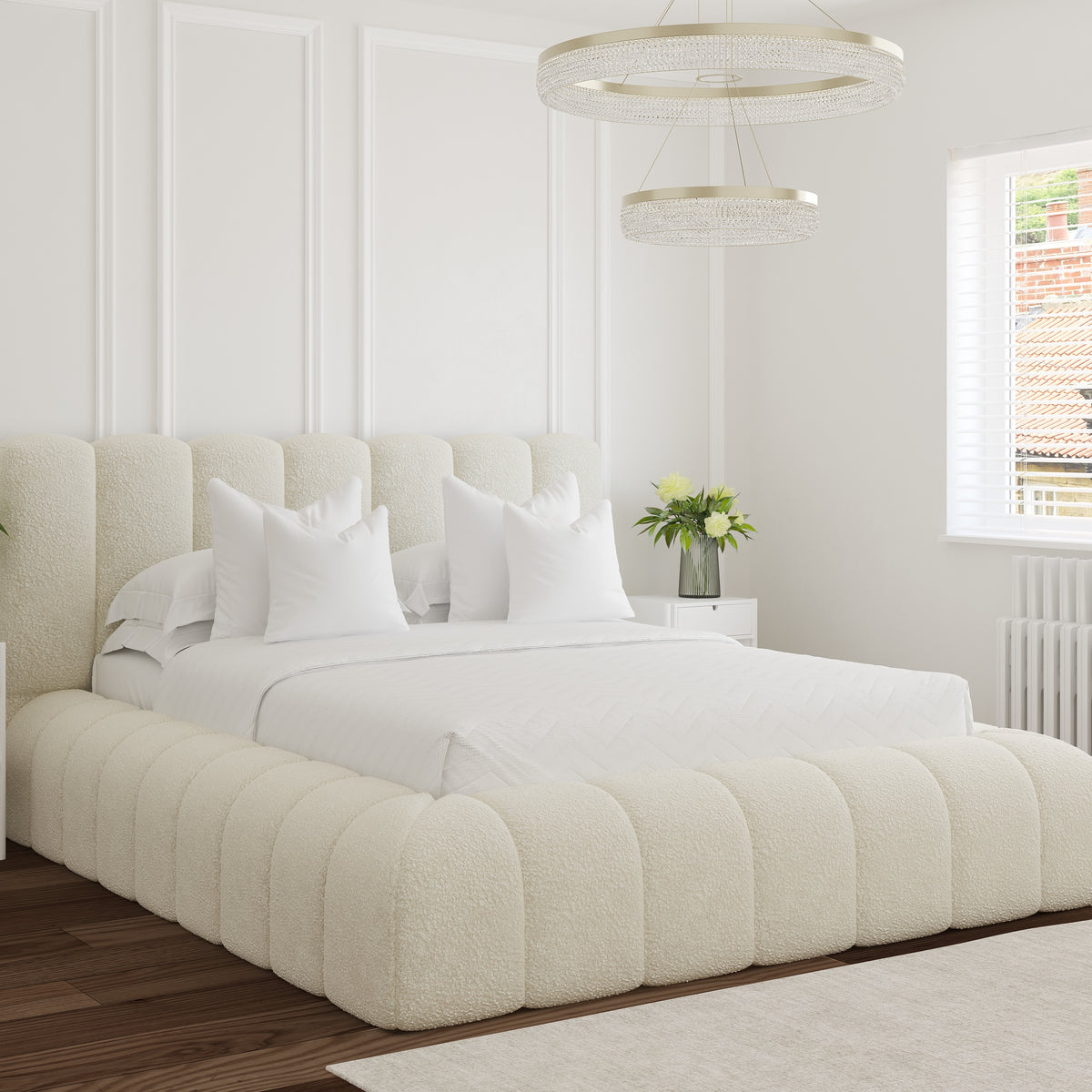 Boclara Bouclé Bed Frame – Everest Beds