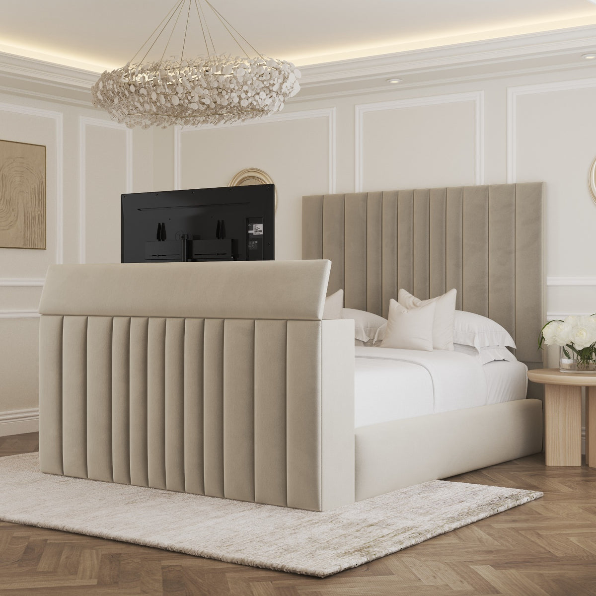 Alura Upholstered TV Bed Frame – Everest Beds