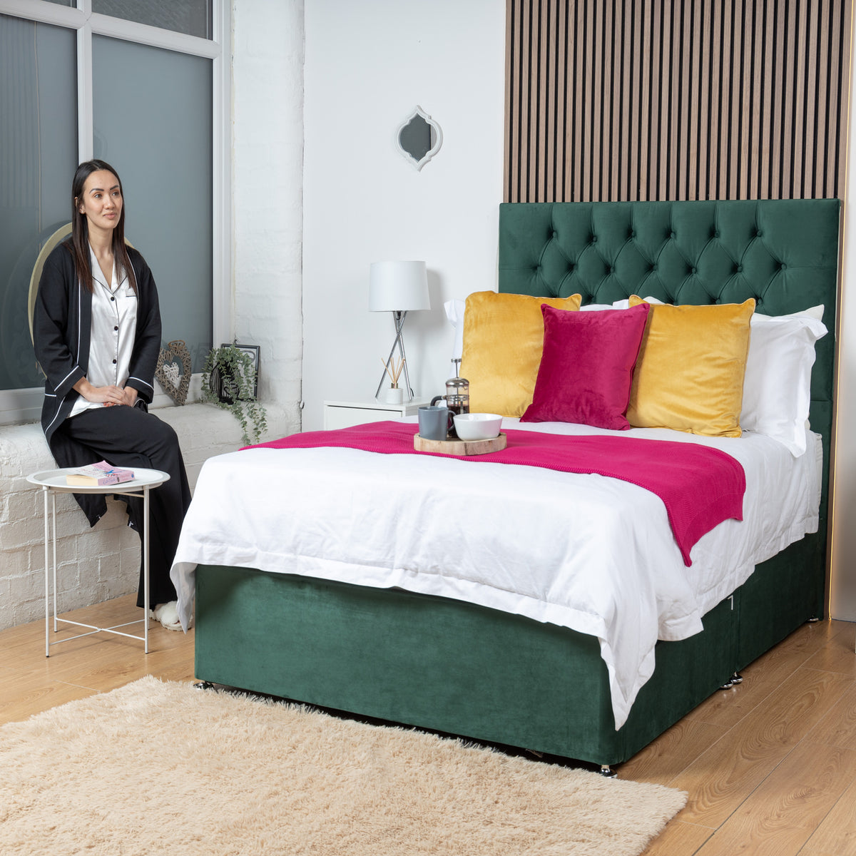 Chesterfield Divan Bed Set With Mattress Options – Everest Beds