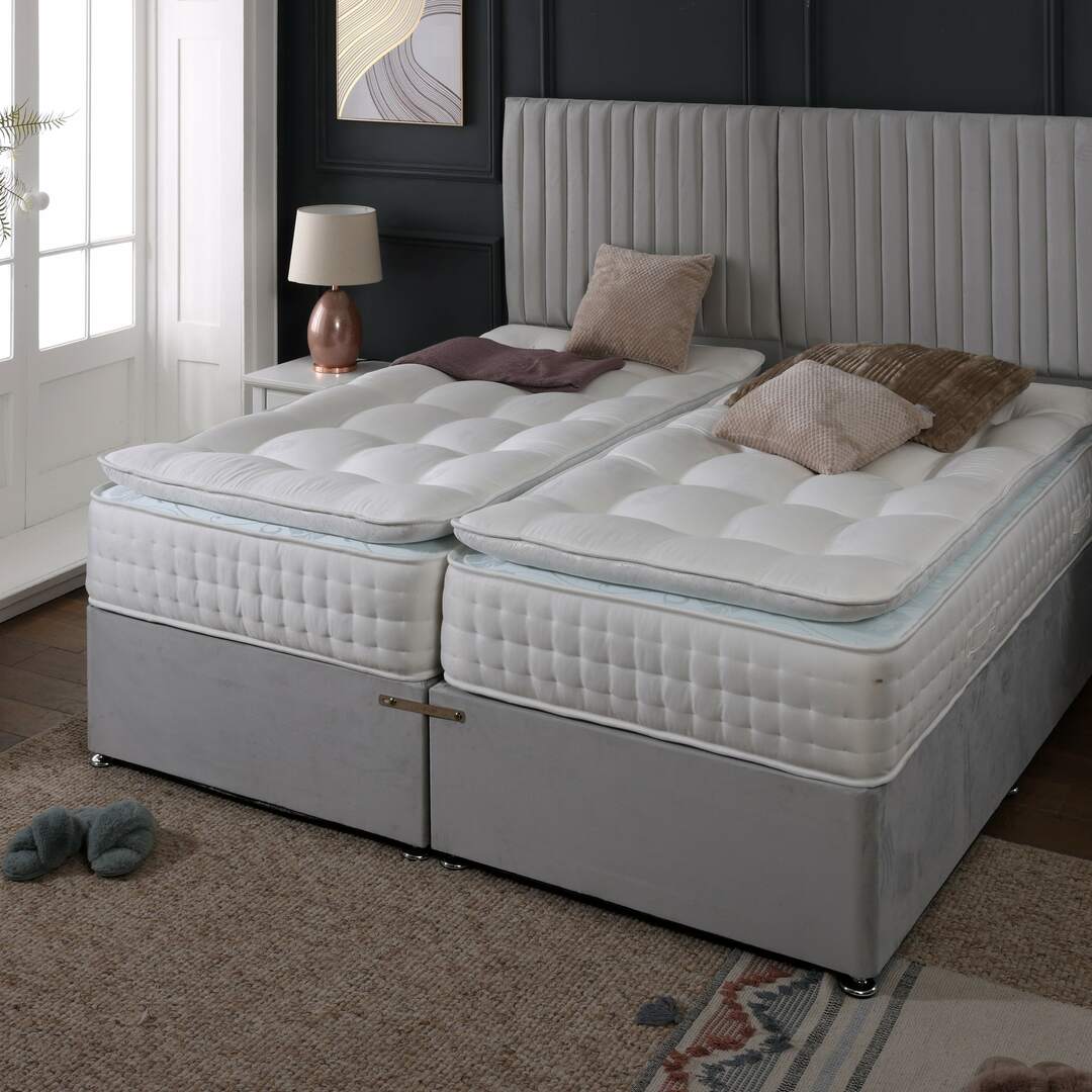 Cloud 1000 Pocket Medium Zip and Link Sprung Pillow Top Divan Bed Set ...